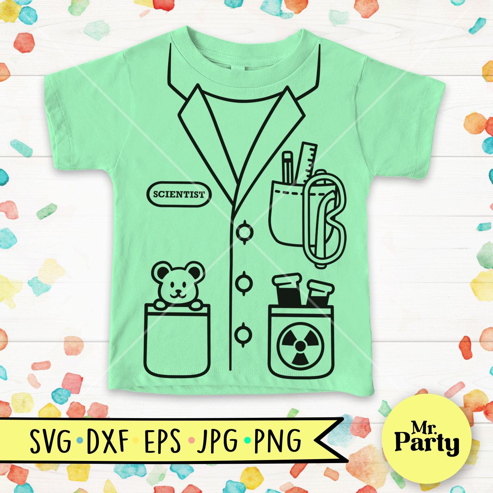 Scientist Uniform Svg, Mad Scientist Costume SVG, Scientist Shirt Svg ...