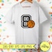 Basketball 8th Birthday SVG, Basketball Cake Topper Svg, Decoration ...