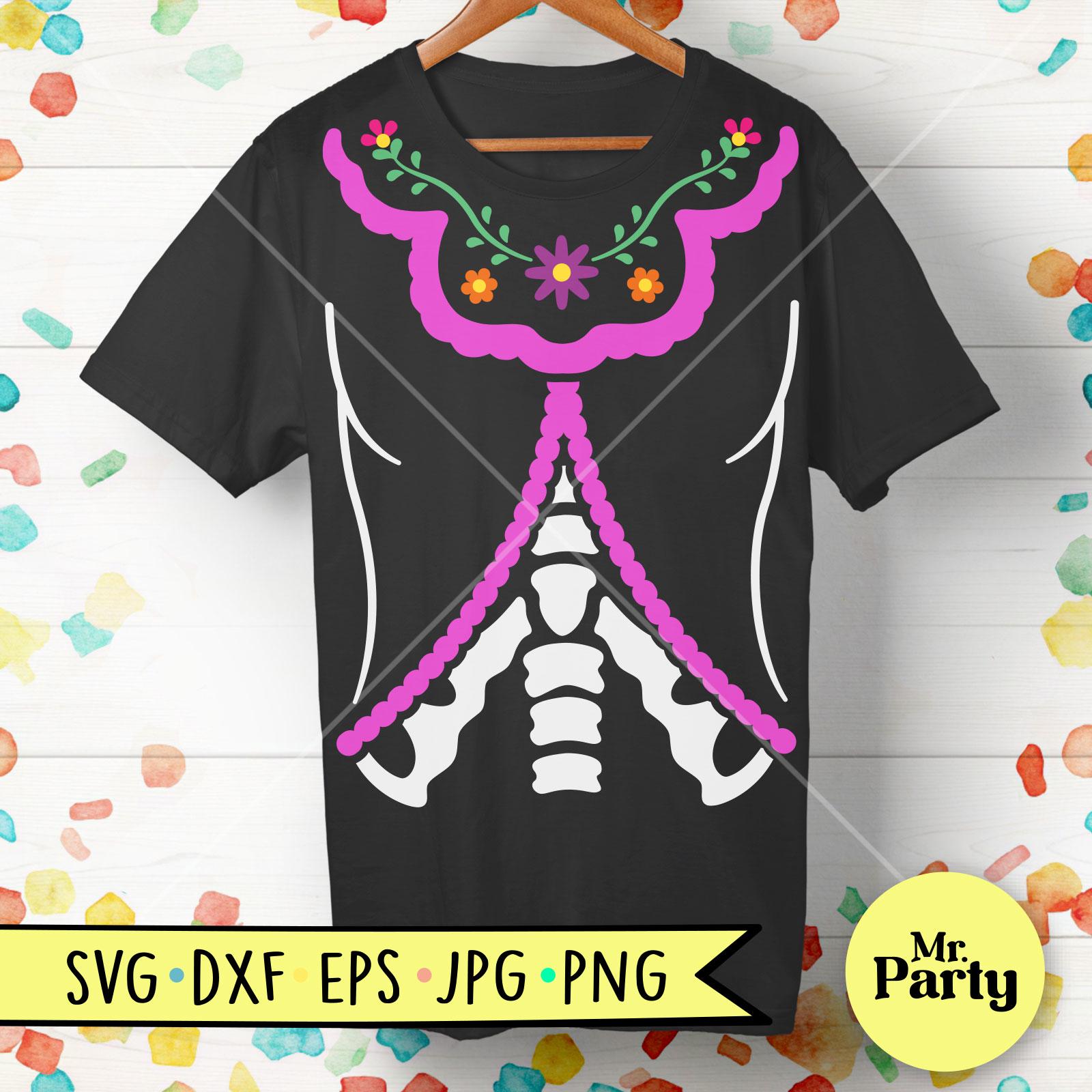 Catrina Svg, Catrina Costume Svg, Catrina Dress, Skeleton Costume ...