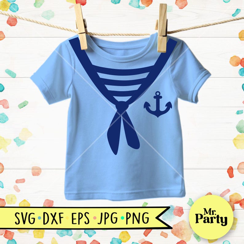 Sailor Costume Svg, Sailor SVG, Costume SVG, Sailor Shirt Svg ...