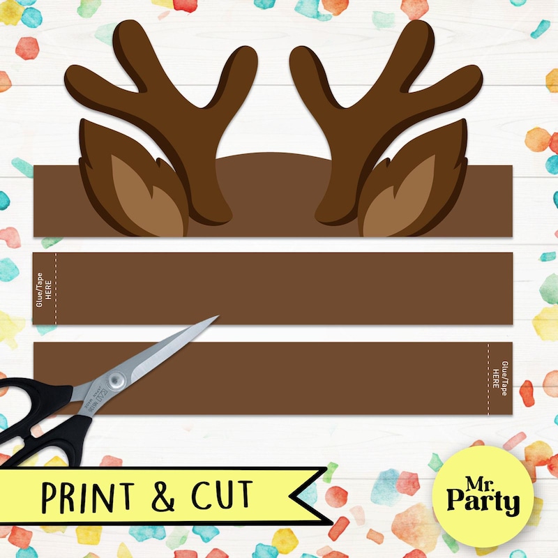 Deer Crown Printable - Etsy UK