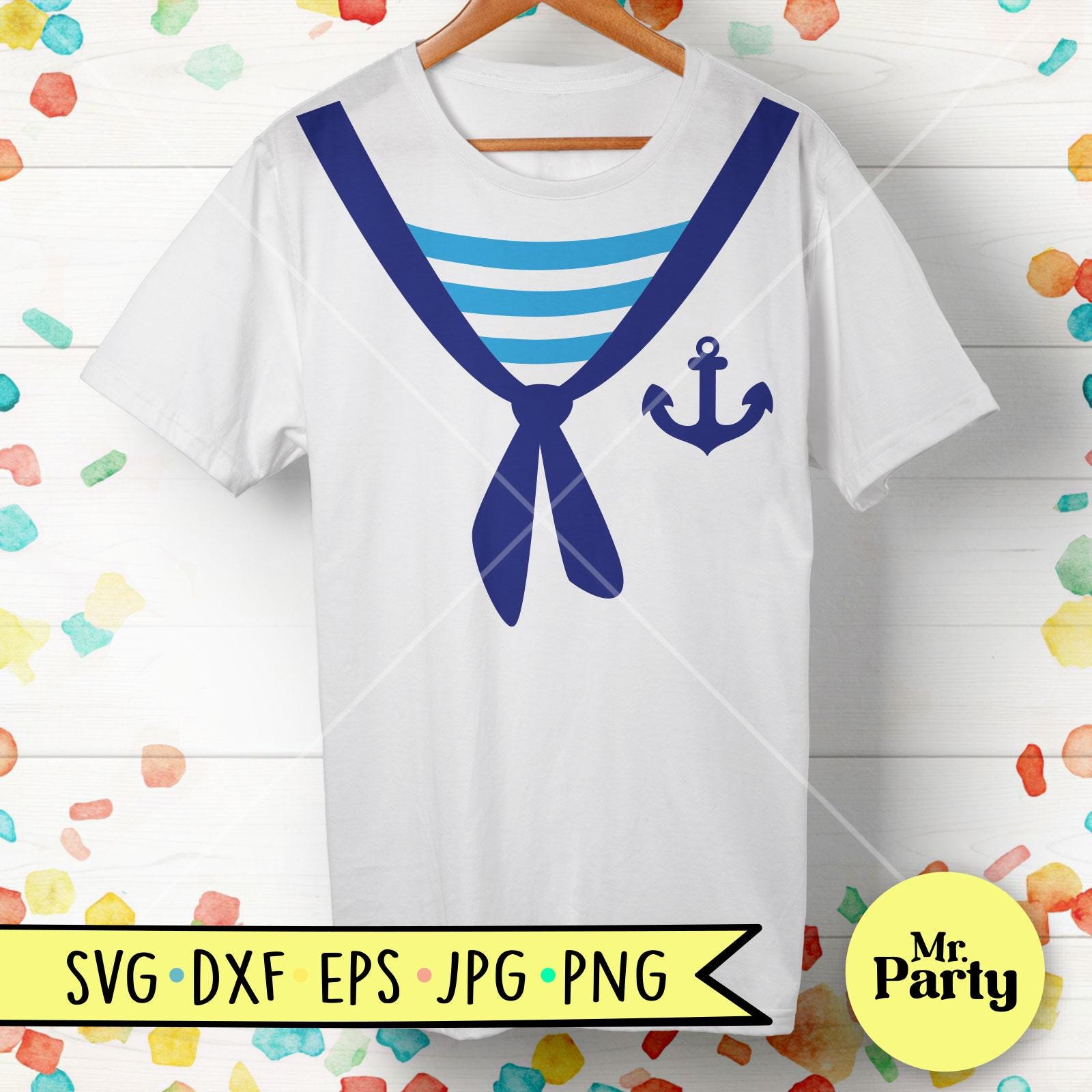 Sailor Costume Svg, Sailor SVG, Costume SVG, Sailor Shirt Svg ...