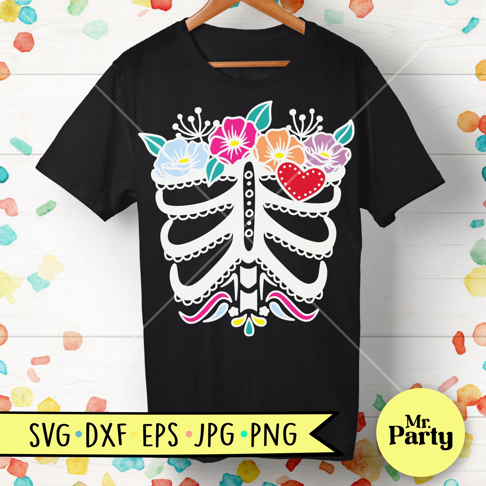 Floral Catrina Svg, Catrina Costume, Catrina Dress, Skeleton Costume ...