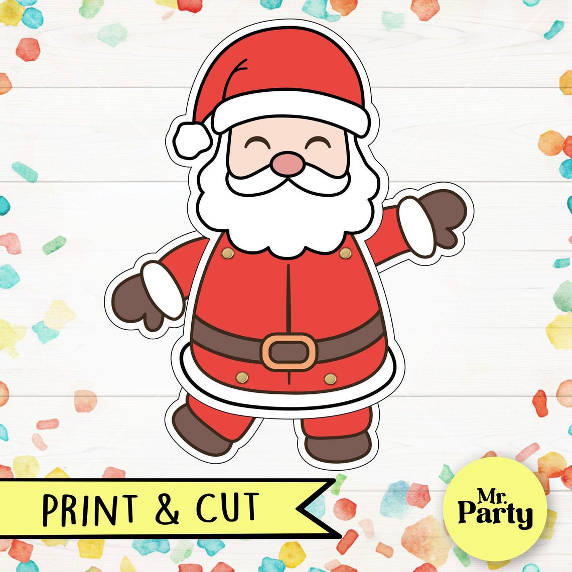 Printable Santa Claus Cut & Paste Craft, Santa Cut Craft, Santa Claus ...