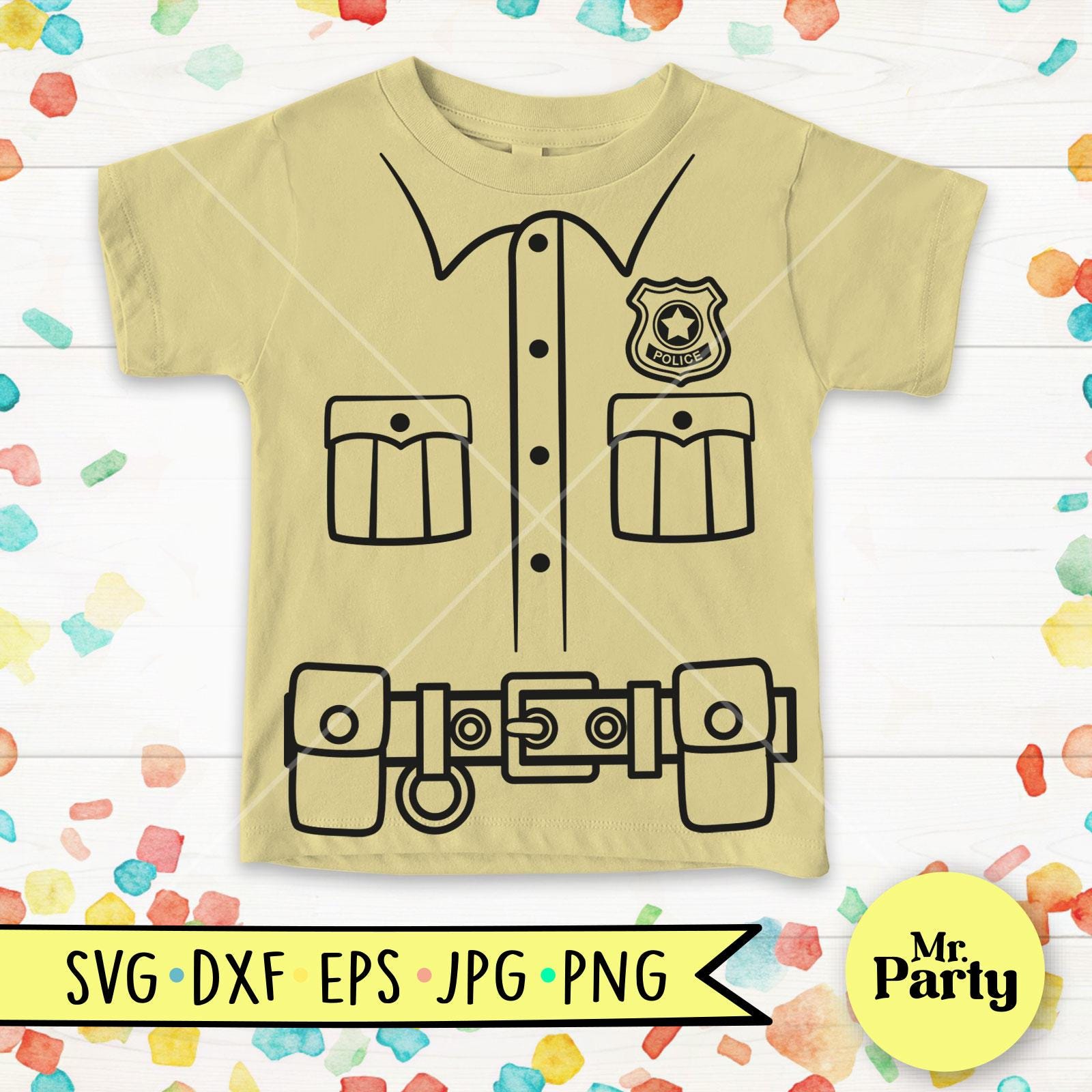 Police Costume SVG, Police Shirt Svg, Halloween Shirt, Halloween Svg ...