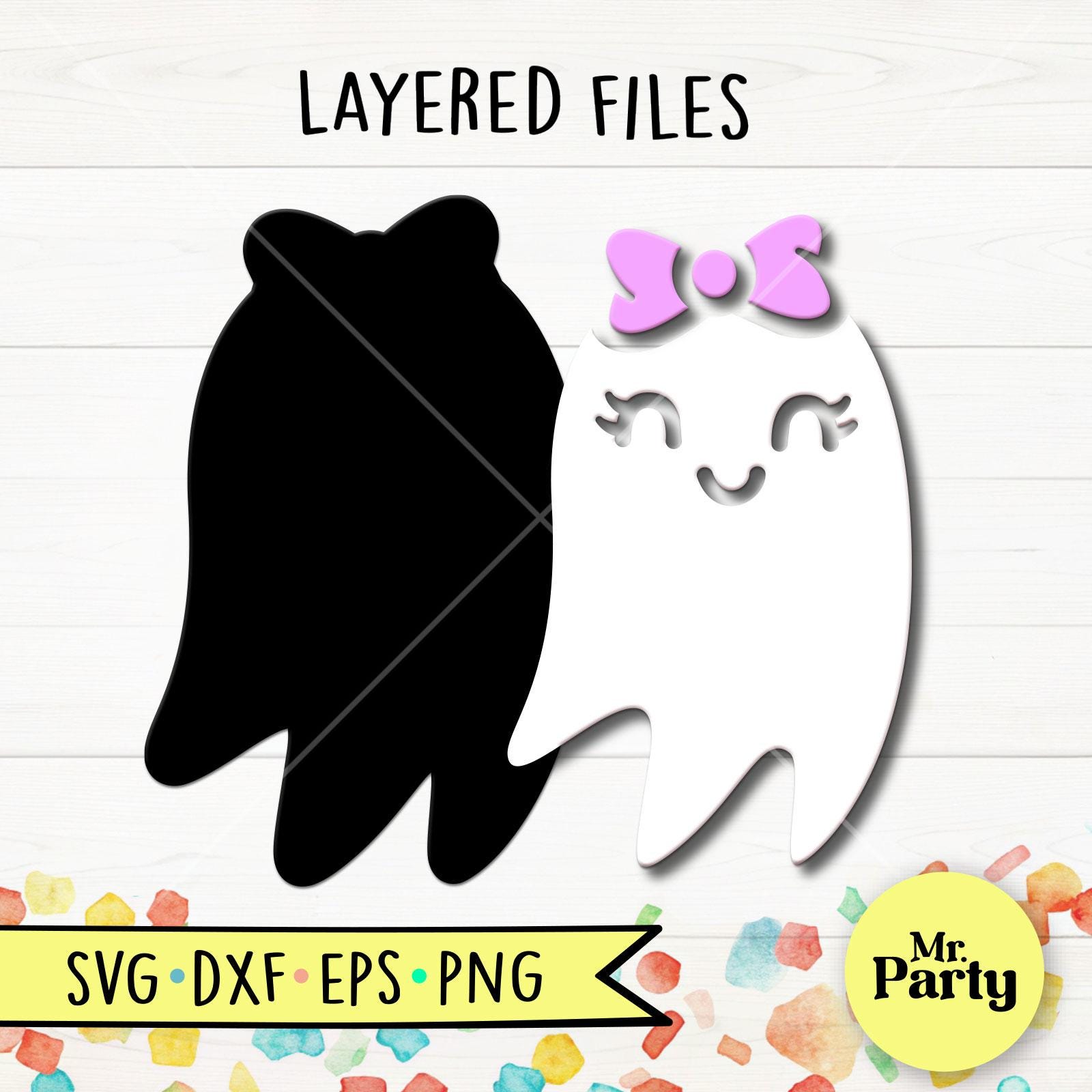 Ghost Svg, Cute Ghost Svg, Ghost With Rainbow Svg, Sweet Ghost ...