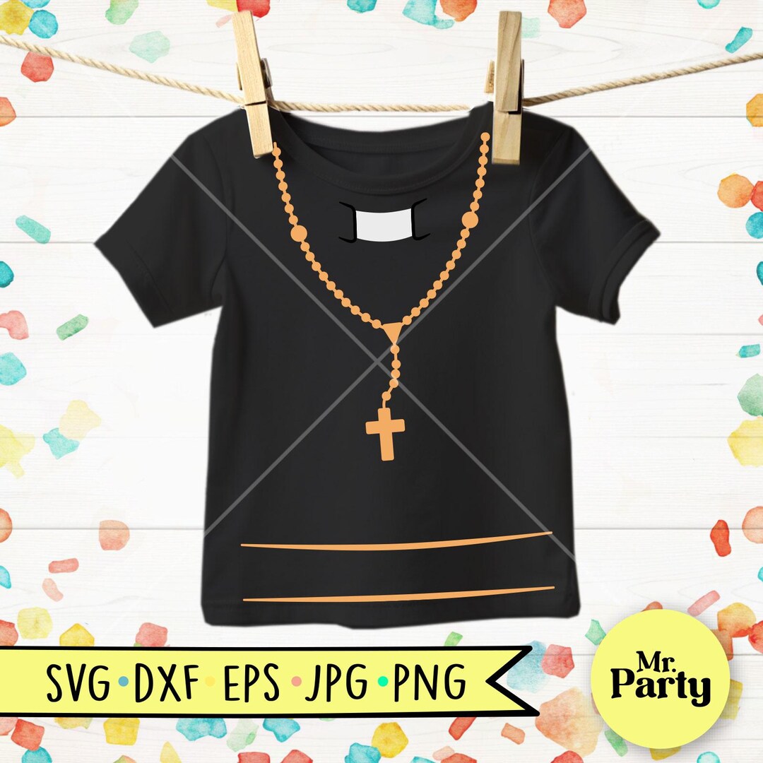 Priest svg, priest costume svg, priest svg, Preacher shirt, Halloween ...