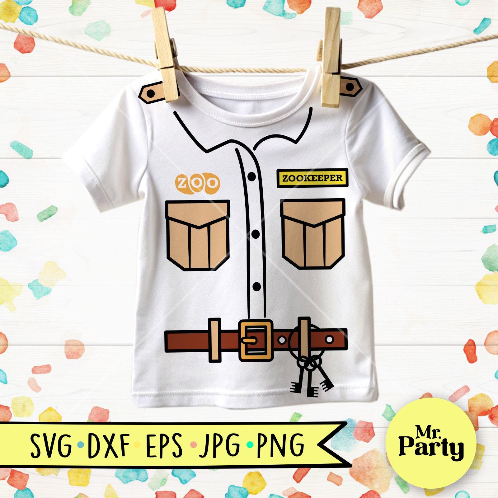 Zookeeper Uniform Svg, Zookeeper Costume SVG, Zookeeper Shirt Svg ...