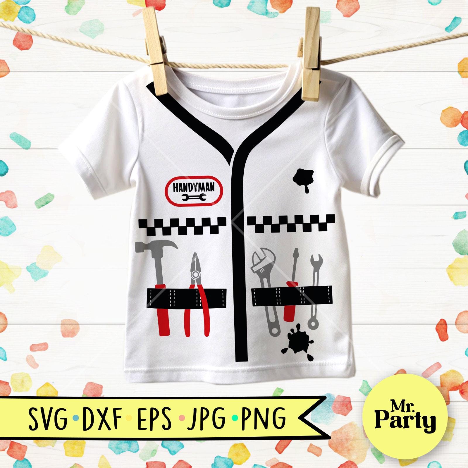 Mechanic Uniform Svg, Mechanic Costume SVG, Handy Man Shirt Svg ...