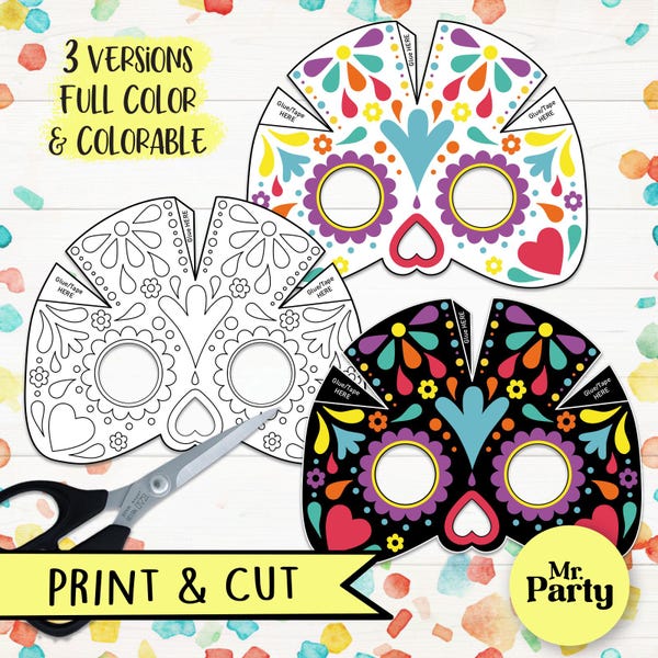 Day of the Dead Mask - Etsy