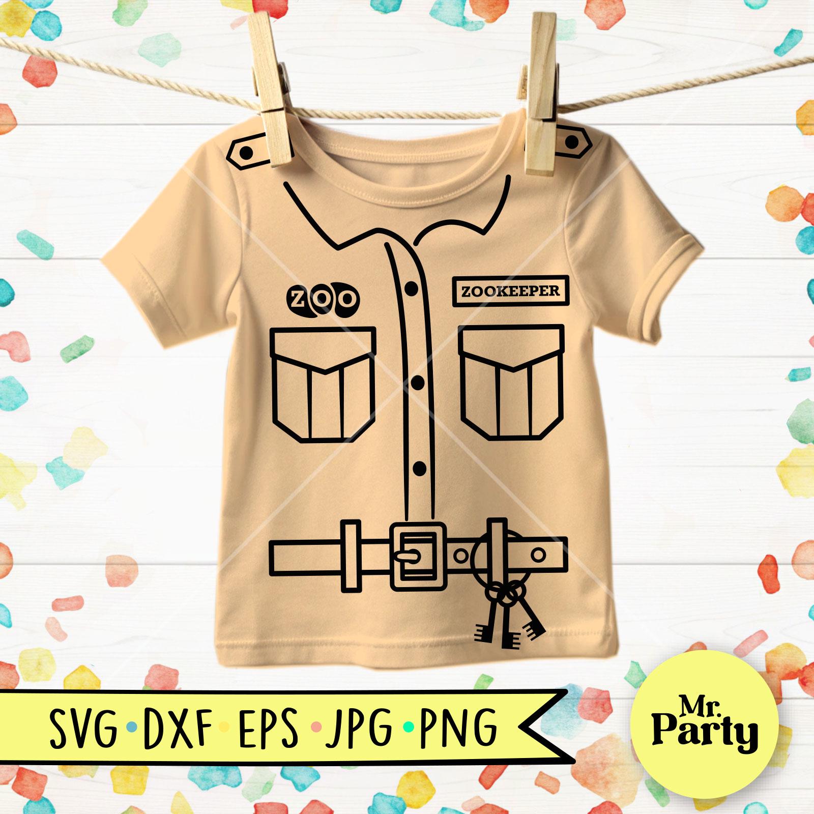 Zookeeper Uniform Svg, Zookeeper Costume SVG, Zookeeper Shirt Svg ...