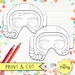 Boy Astronaut Mask Printable Coloring, Astronaut Party, Printable and ...