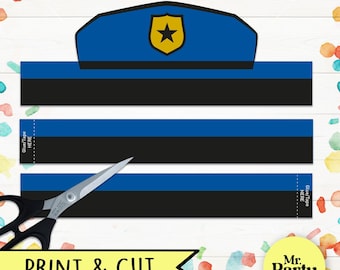 Police Paper Crown Printable - Etsy