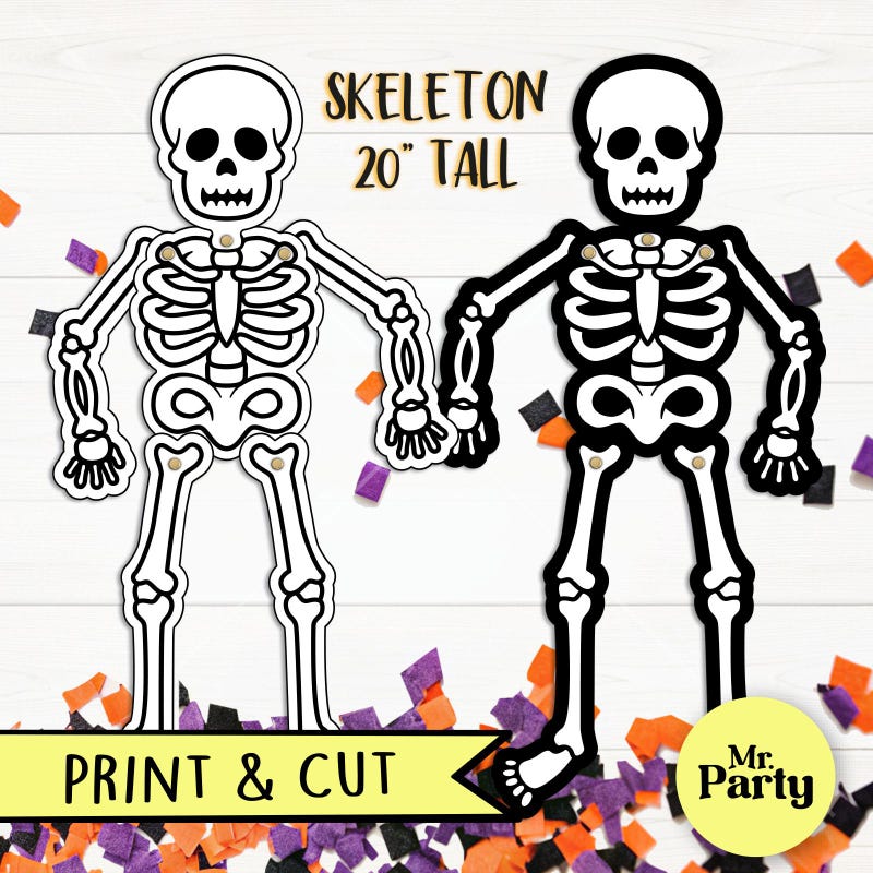 Skeleton Stencils Printable - Etsy New Zealand