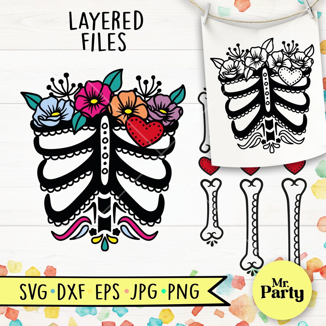 Floral Catrina Svg, Catrina Costume, Catrina Dress, Skeleton Costume ...