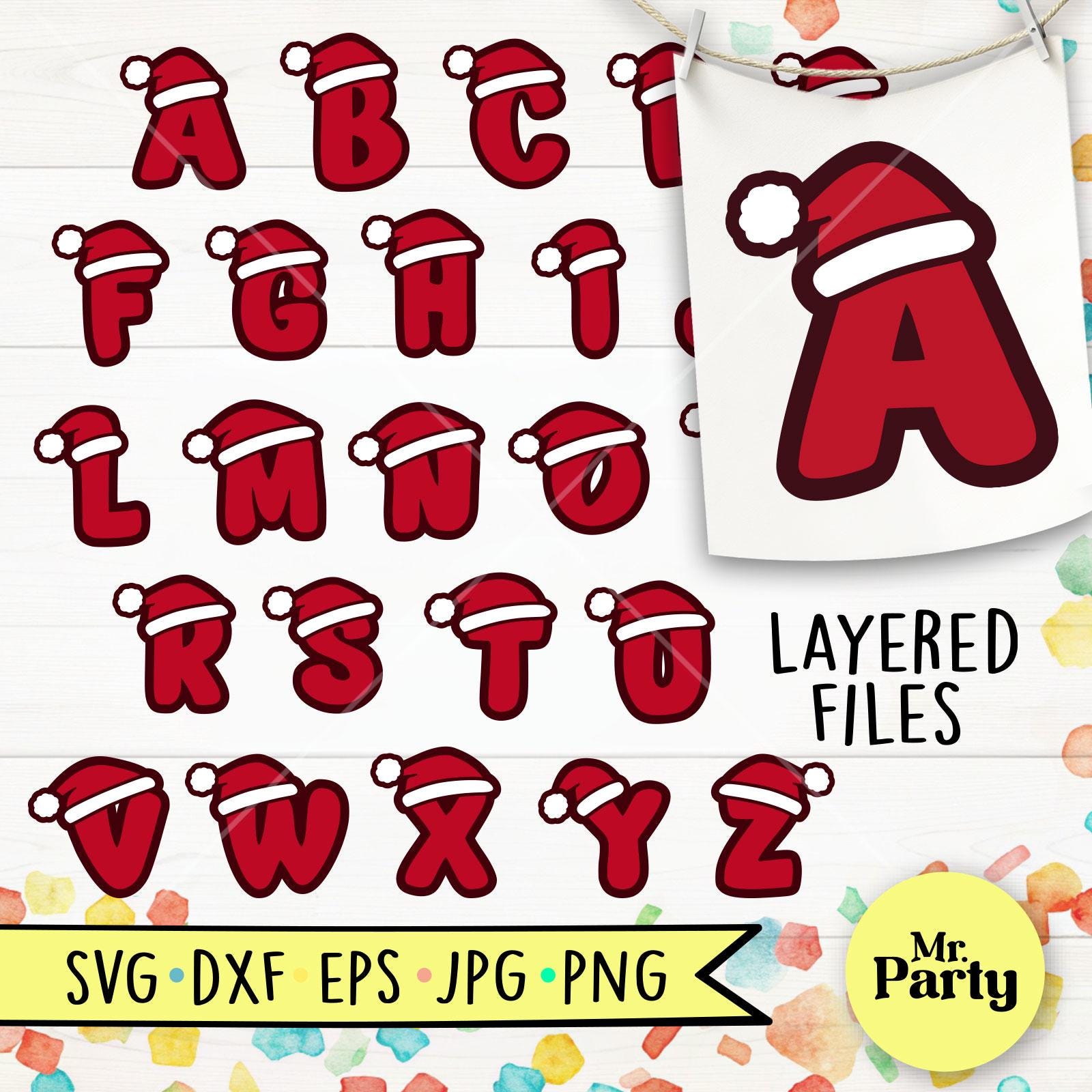 Christmas Alphabet SVG Bundle, A-Z Letters Svg, Christmas Gifts Idea ...