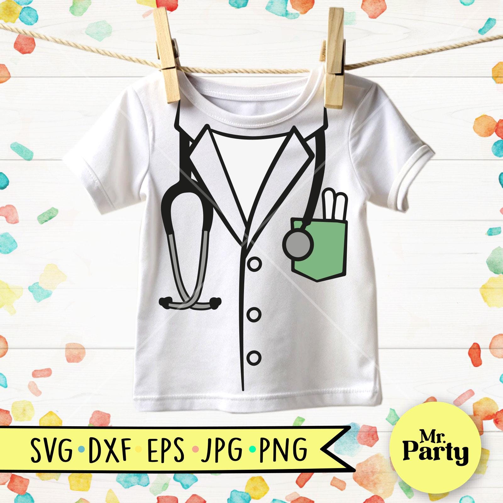 Doctor Uniform Svg, Doctor Costume SVG, Doctor Shirt Svg, Halloween ...