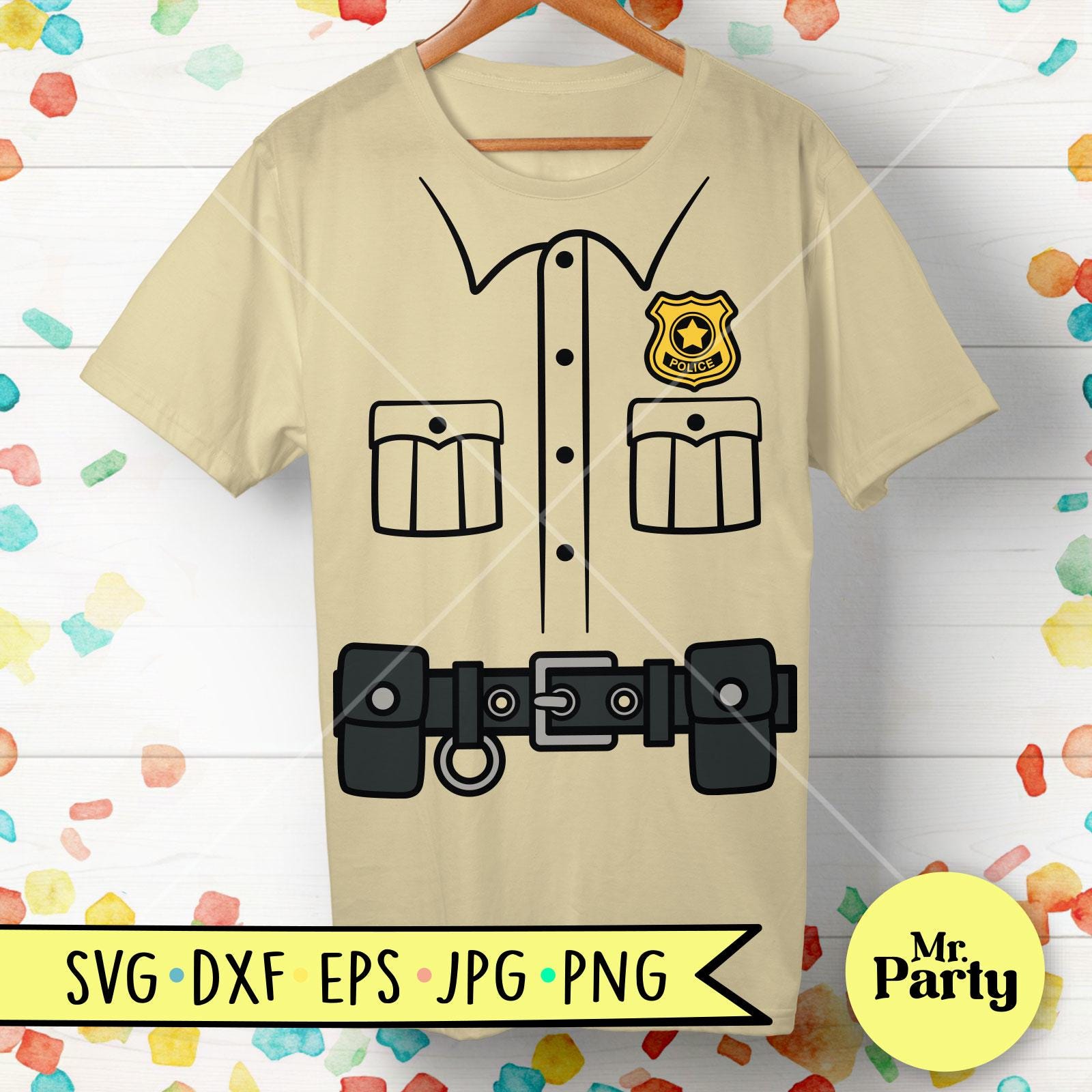 Police Costume SVG, Police Shirt Svg, Halloween Shirt, Halloween Svg ...