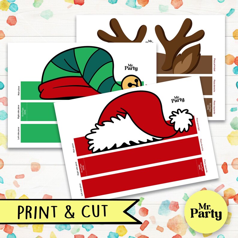 Printable Christmas Party Hats: DIY Paper Crown Craft (PDF) - Etsy UK