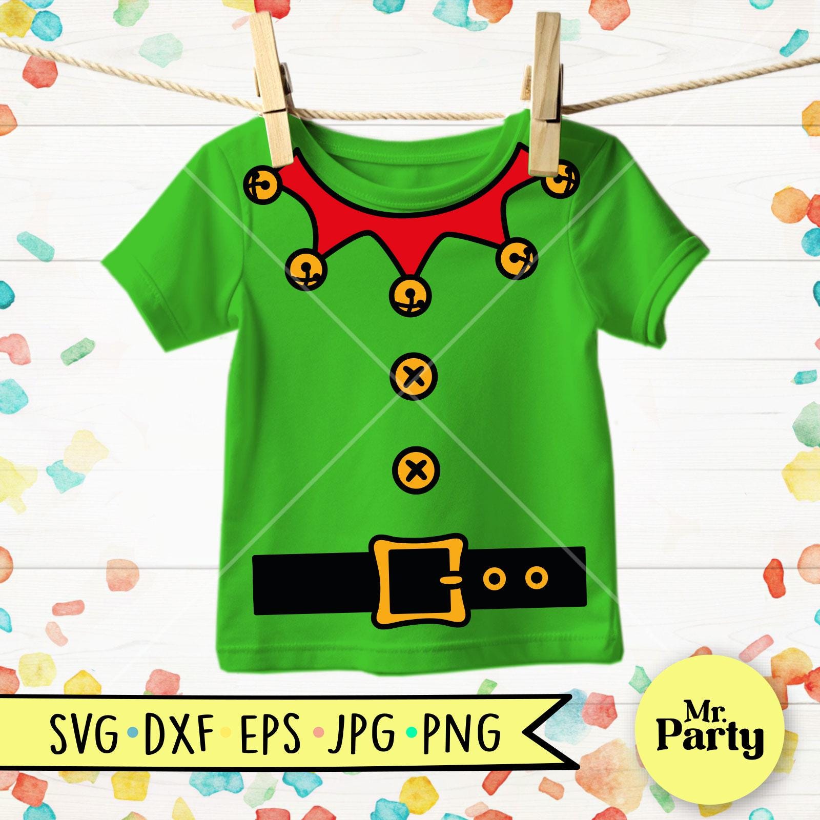 Elf Costume Svg, Elf SVG, Elf Shirt Svg, Christmas Elf Svg, Elf Outfit ...