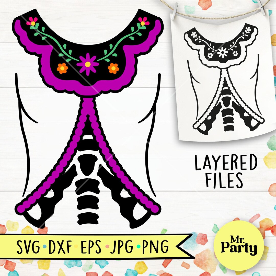 Catrina Svg, Catrina Costume Svg, Catrina Dress, Skeleton Costume ...
