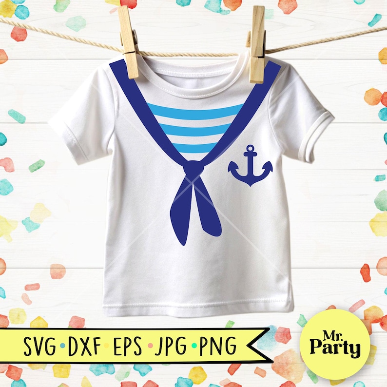 Sailor Costume Svg, Sailor SVG, Costume SVG, Sailor Shirt Svg ...