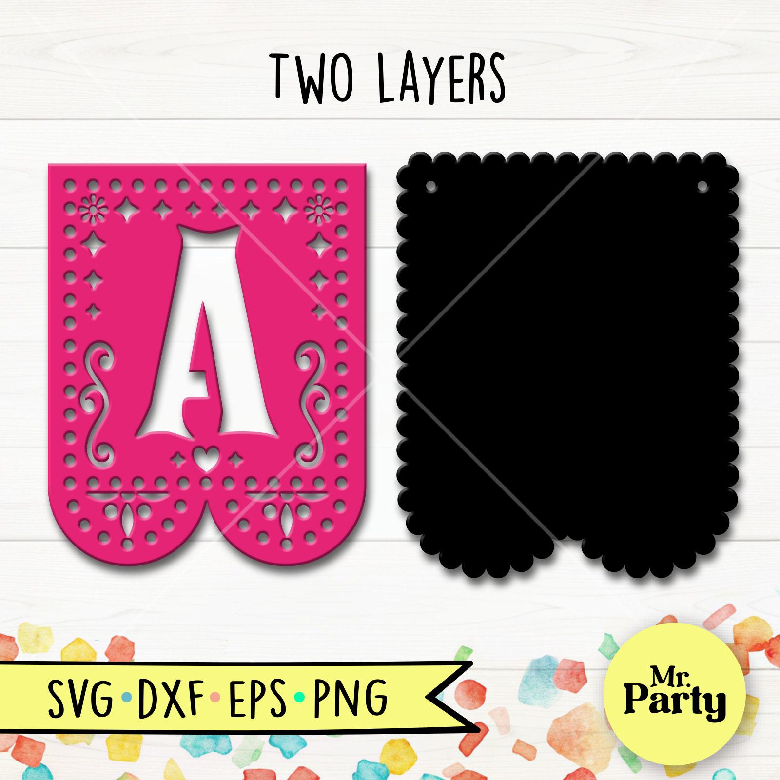 Papel Picado Alphabet Banner SVG: Mexican Fiesta Letters (digital ...