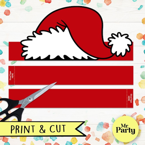 Paper Santa Hat Template