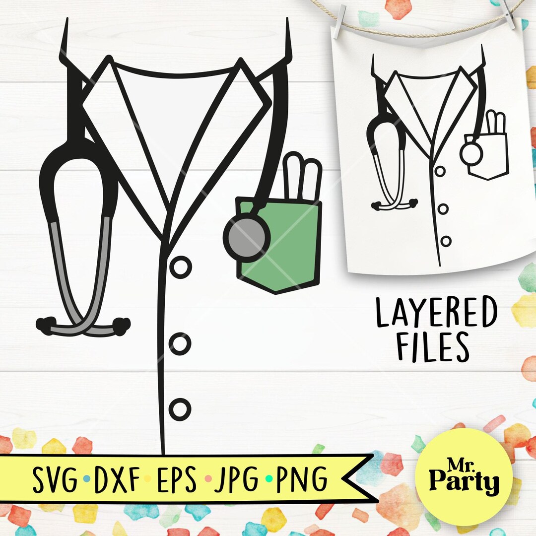Doctor Uniform Svg, Doctor Costume SVG, Doctor Shirt Svg, Halloween ...