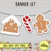 Christmas Banner Svg, Candy Garland SVG, Gingerbread House Garland SVG ...