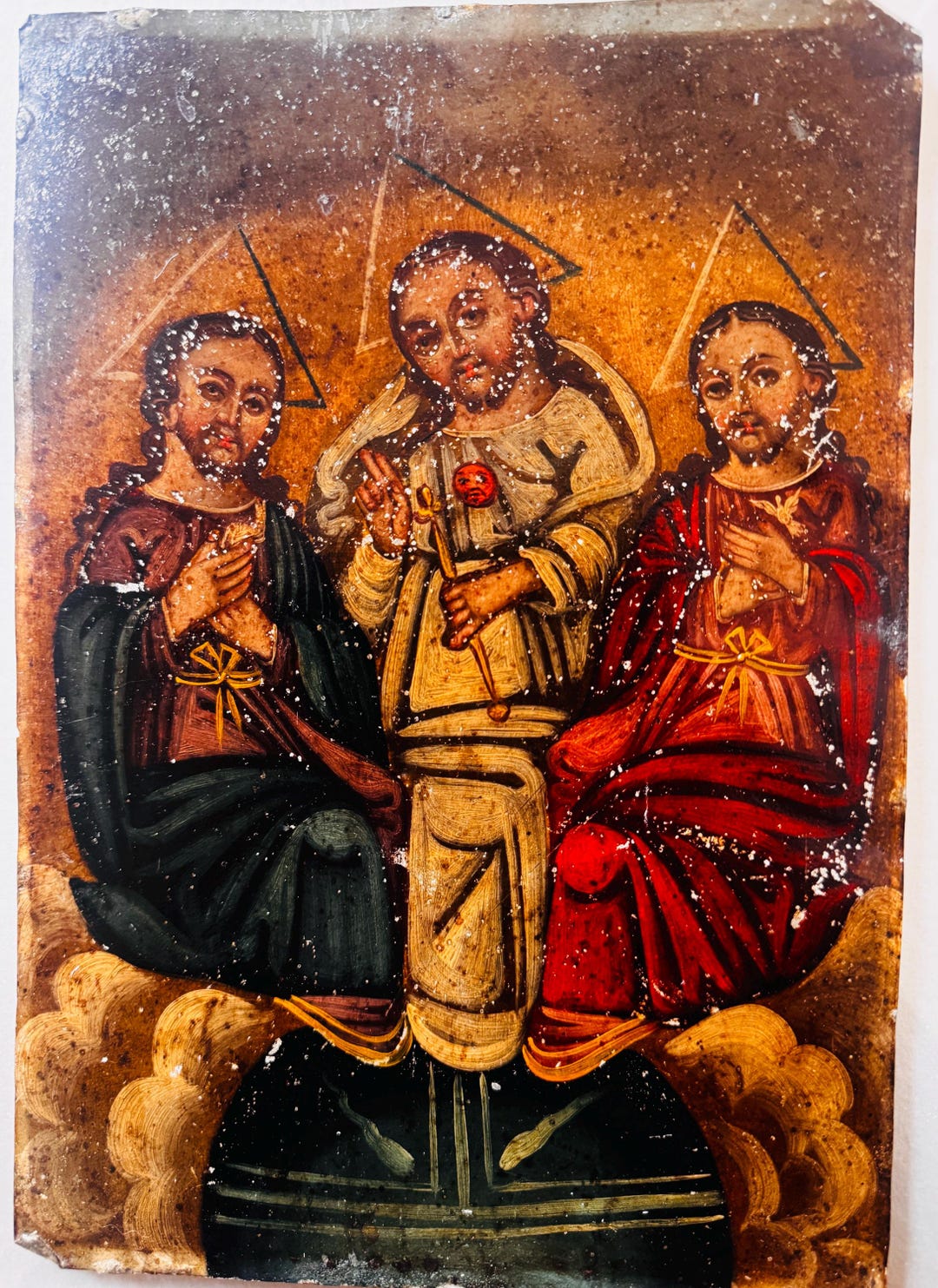 La Santísima Trinidad (the Holy Trinity) Oil on Tin Retablo - Etsy
