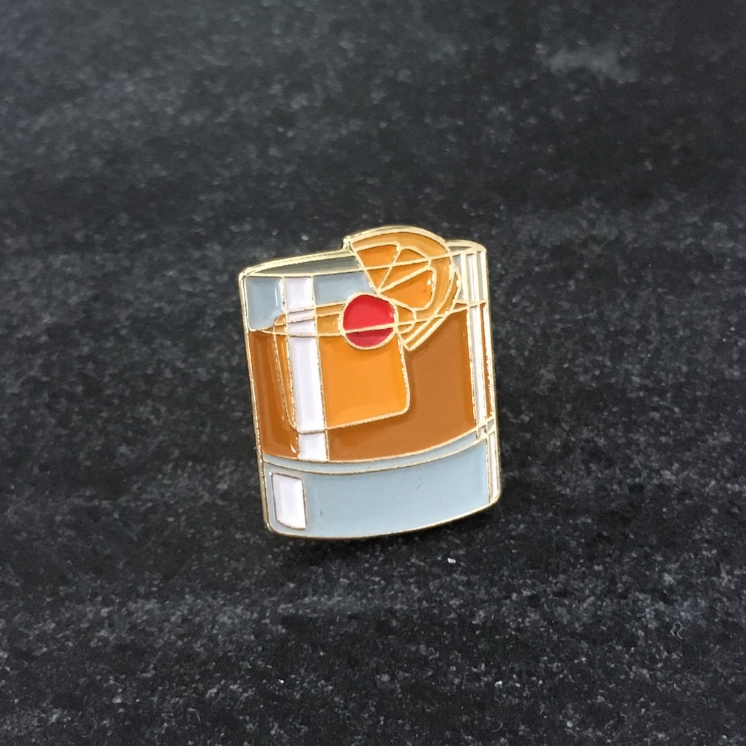 Old Fashioned Cocktail - Enamel Pin - Cocktail Gift - Etsy