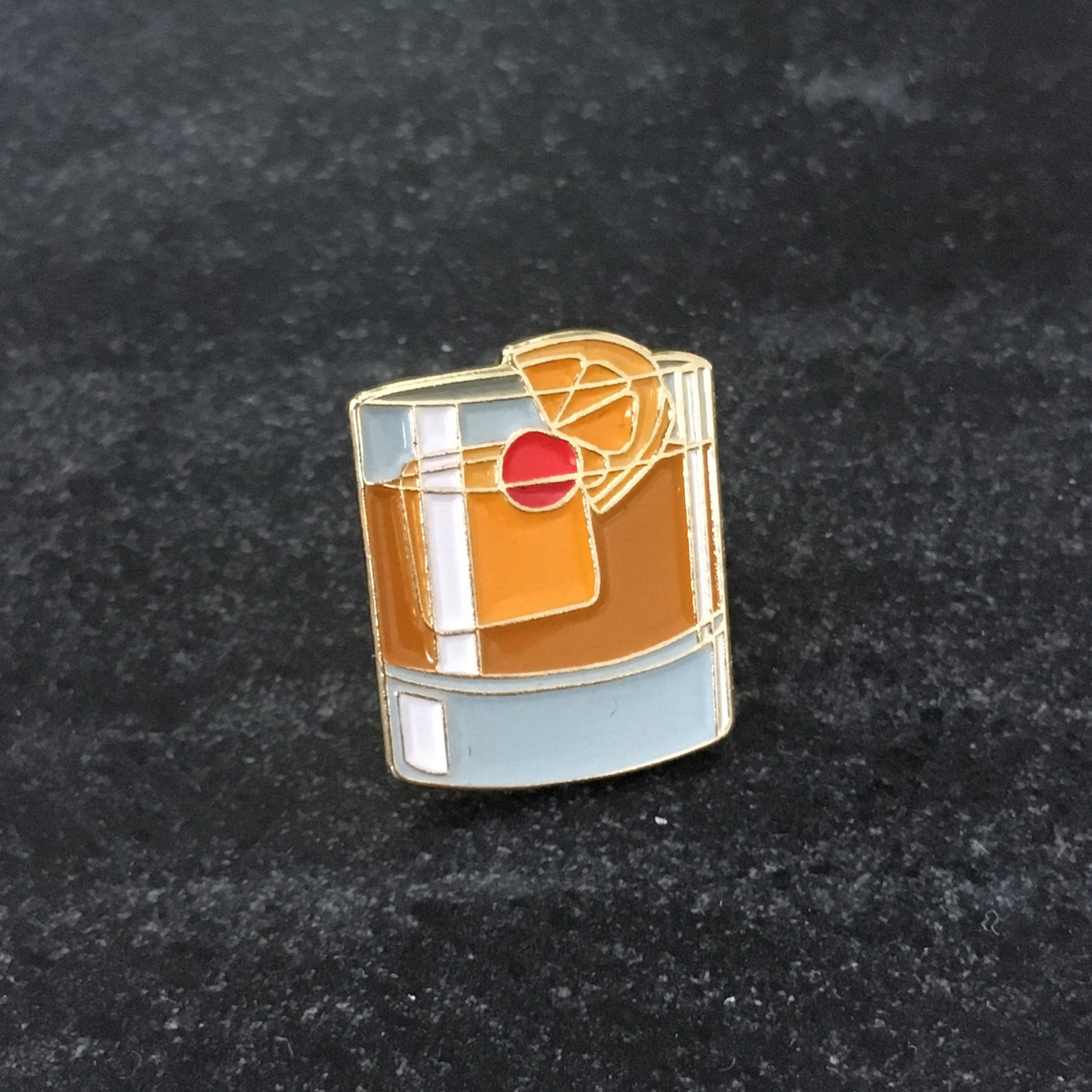 Old Fashioned Cocktail Enamel Pin - Etsy