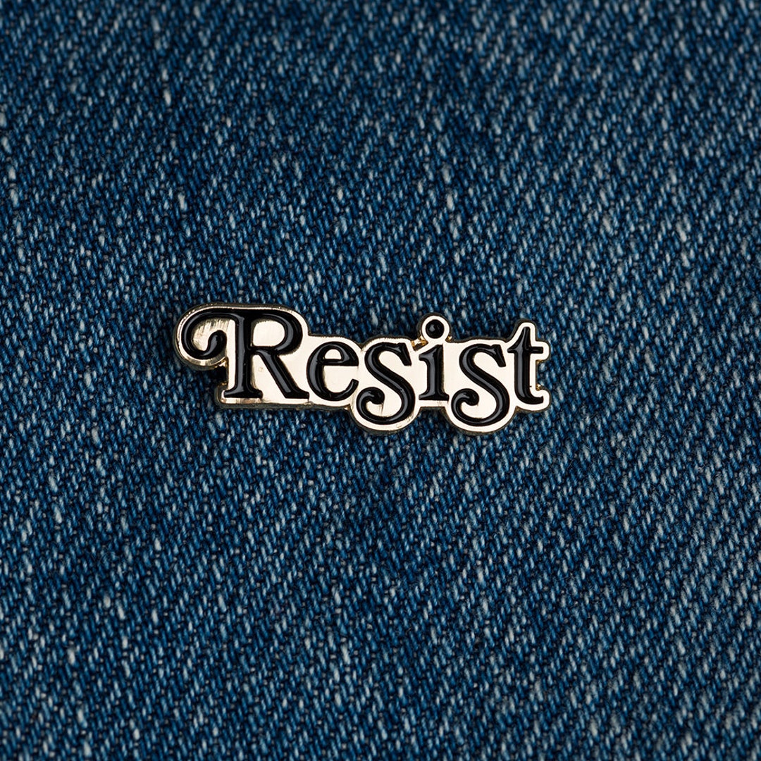 Resist Enamel Pin - Etsy