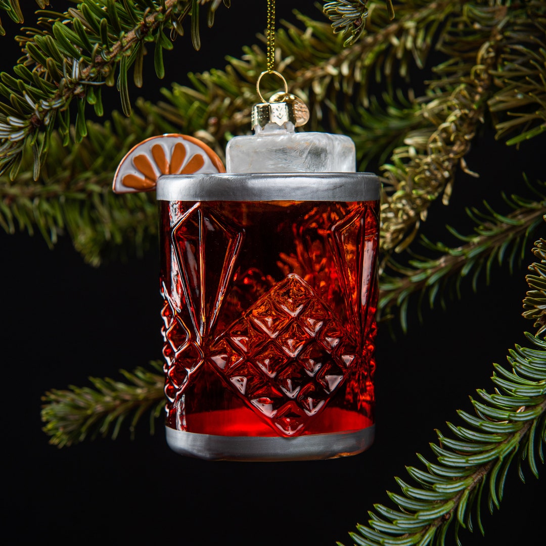 Handblown Glass Negroni Christmas Ornament: Cocktail Lover Gift - Etsy