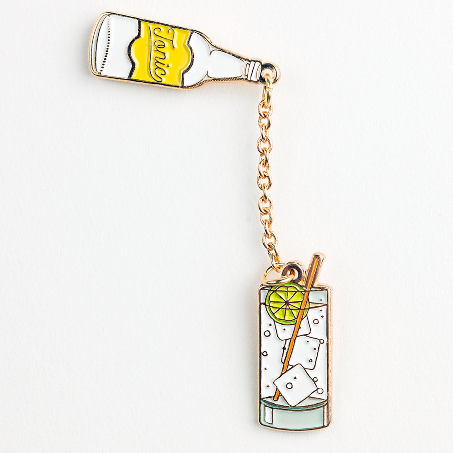 Gin & Tonic Cocktail Enamel Pin - Etsy