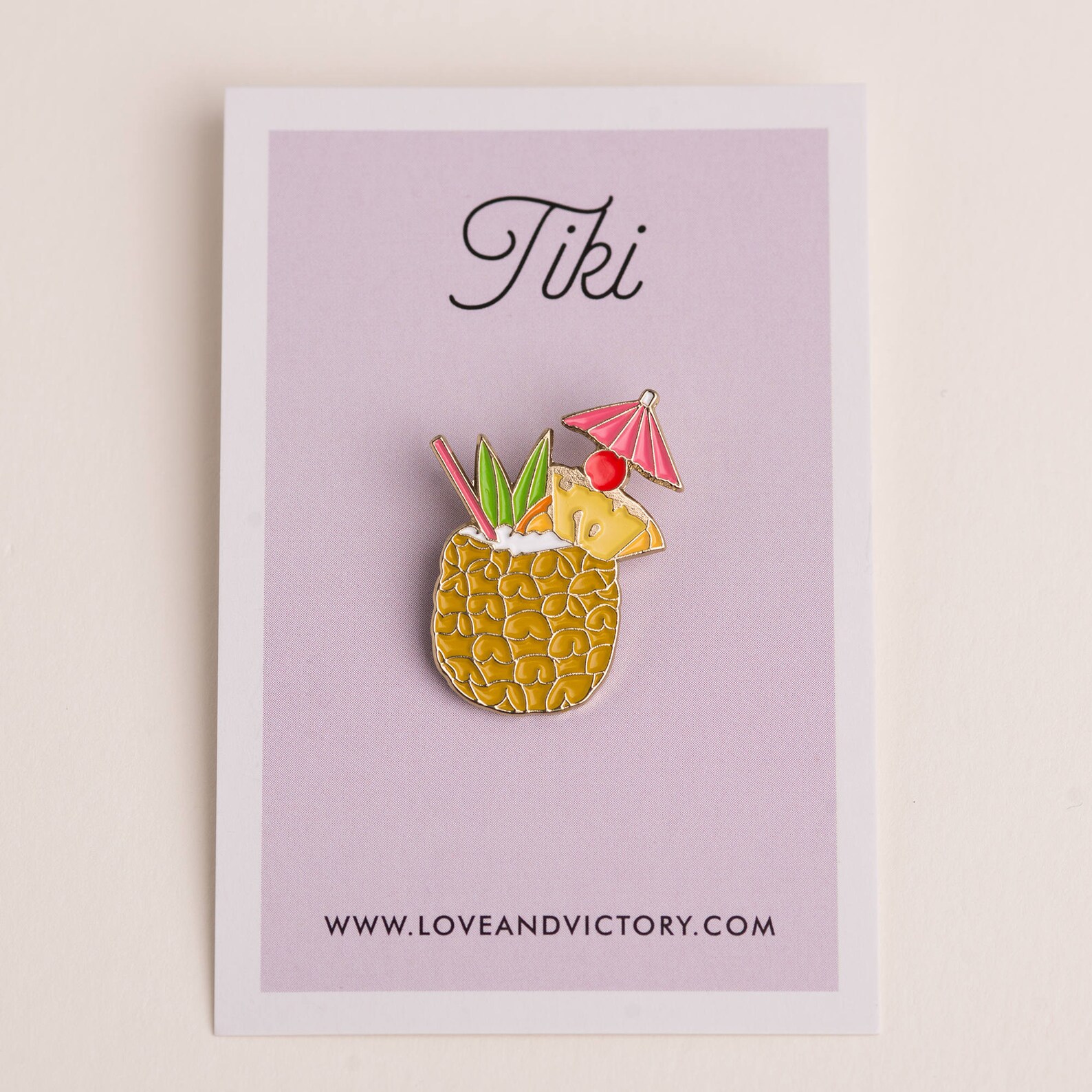 Tiki Cocktail - Enamel Pin - Pina Colada - Cocktail Gift - Etsy