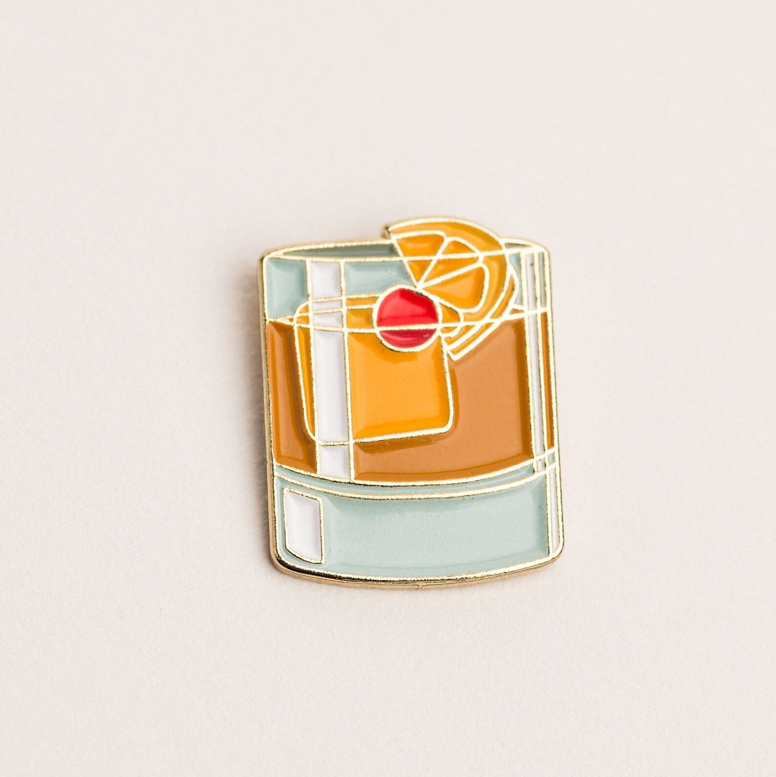 Old Fashioned Cocktail Enamel Pin - Etsy