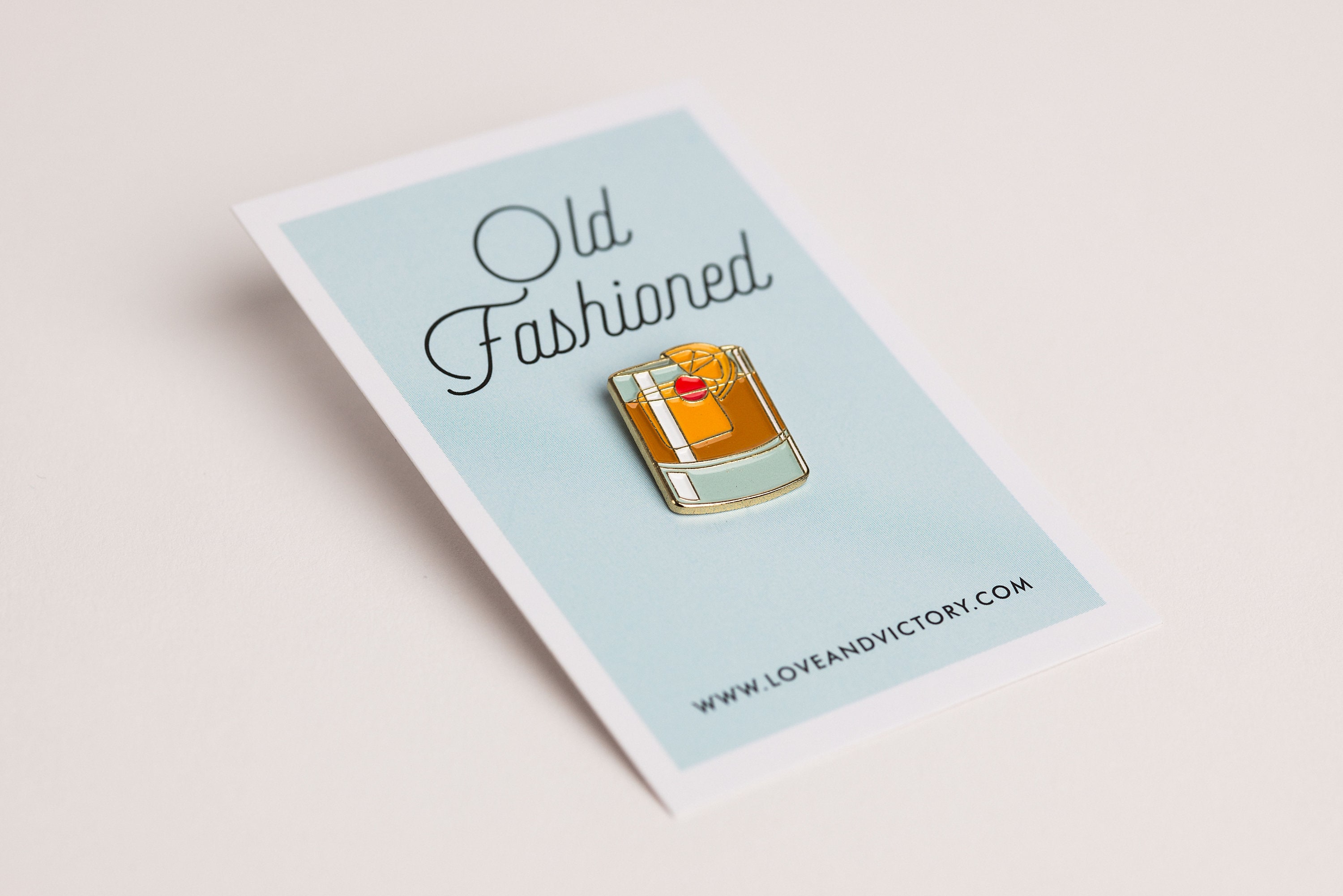 Old Fashioned Cocktail Enamel Pin - Etsy
