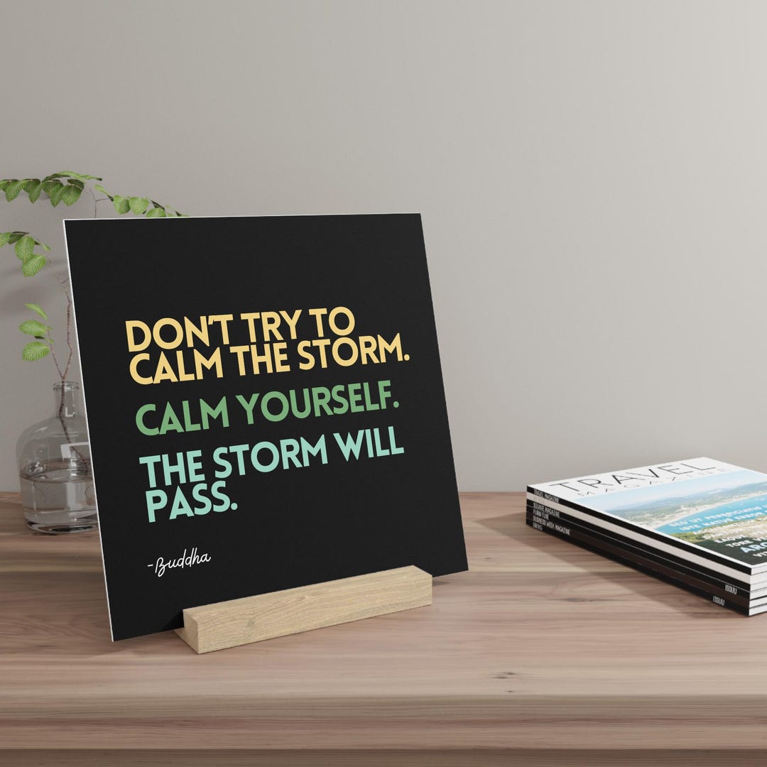 Desk Sign, Inspirational Quote by Buddha, Deco for Office, Home ...