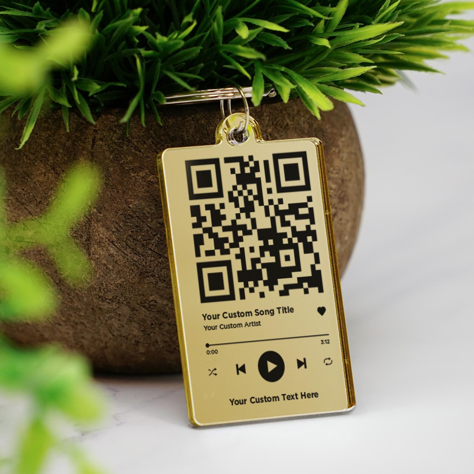 QR Code Song Keychain Scannable Barcode Music Keyring Boyfriend ...