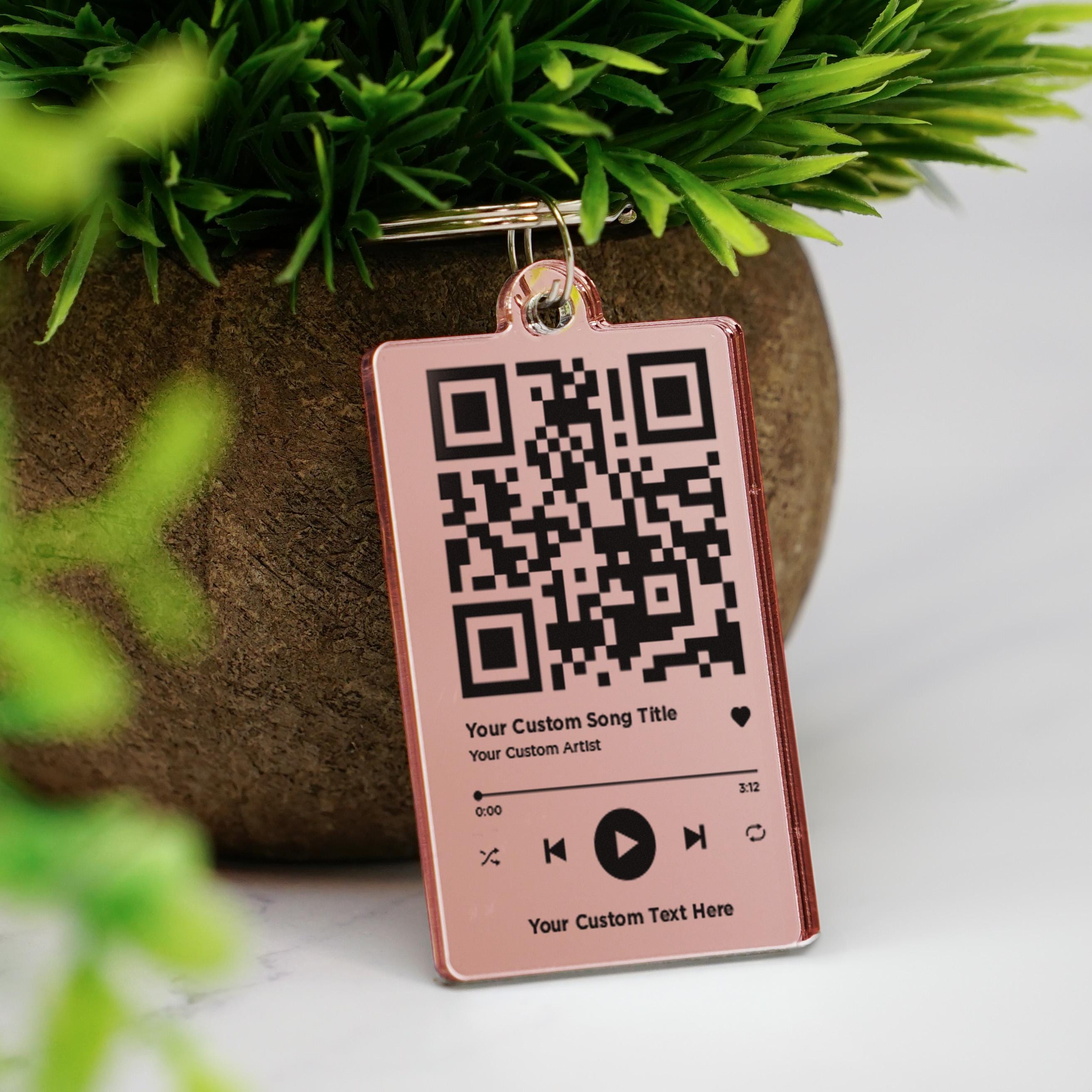 QR Code Song Keychain Scannable Barcode Music Keyring Boyfriend ...