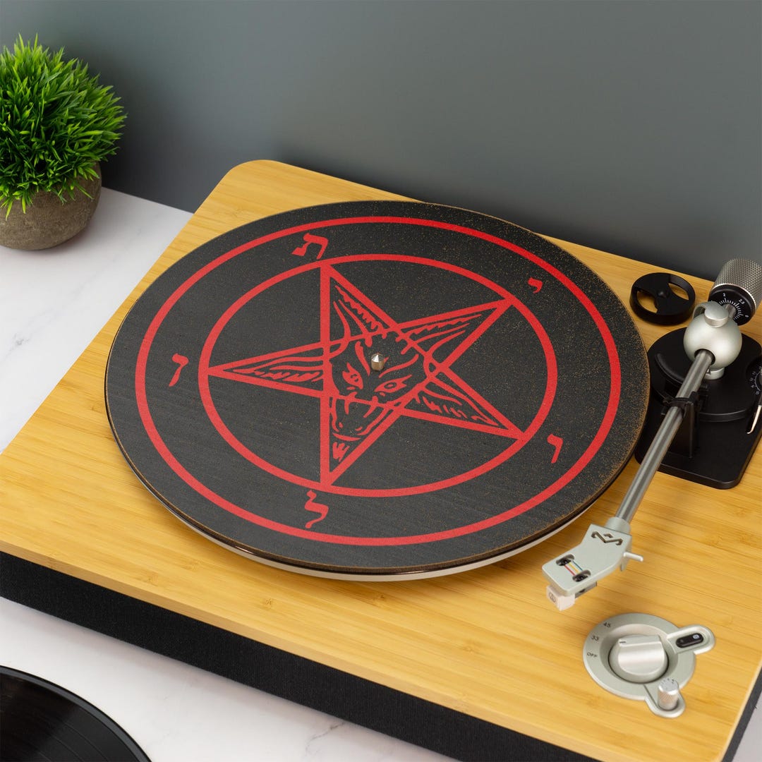 Baphomet Record Player Slip Mat Turn Table DJ Slip Mat - Etsy