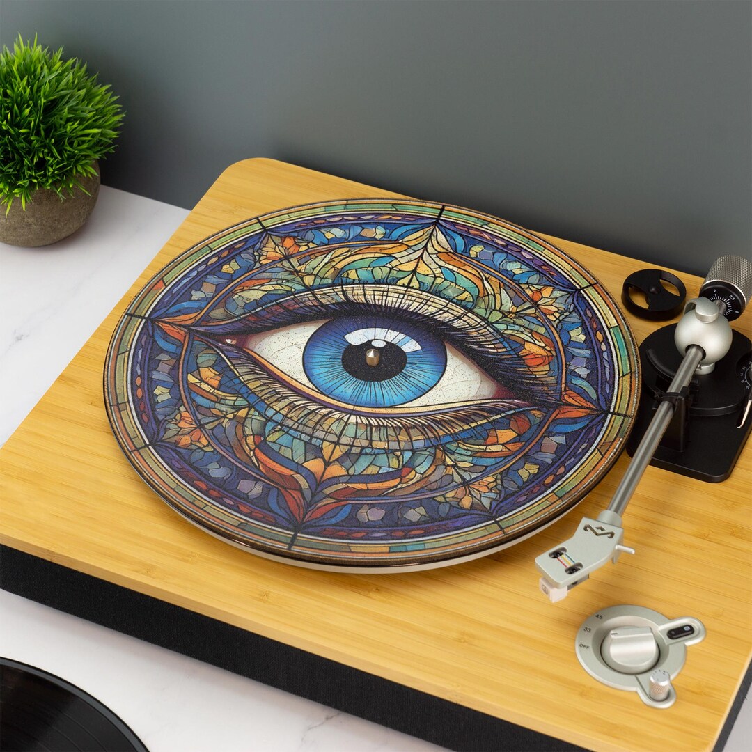 Stained Glass Eye Record Player Slip Mat Turn Table DJ Slip Mat - Etsy