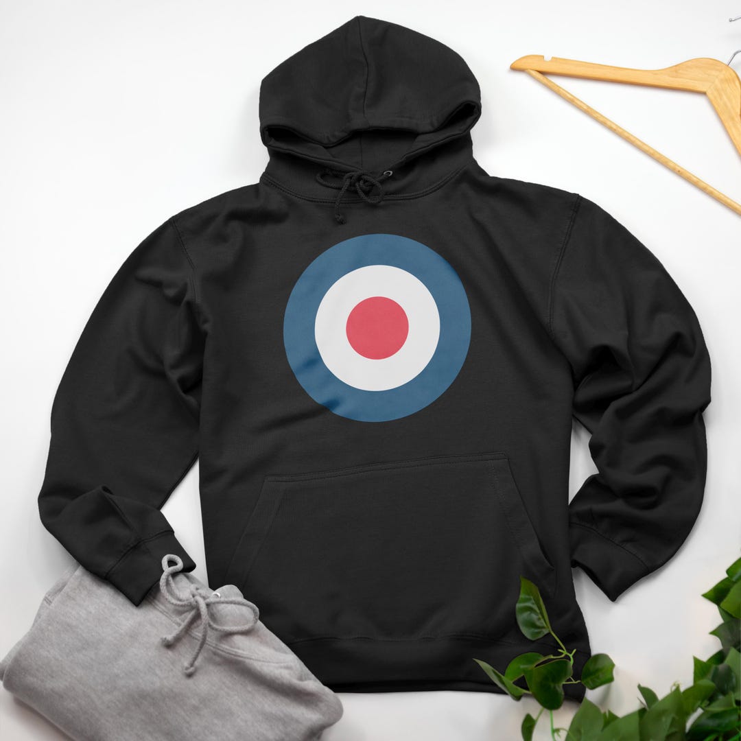 RAF Roundel Mod Hoodie Vespa Motorcycles Ska Punk Various Sizes ...