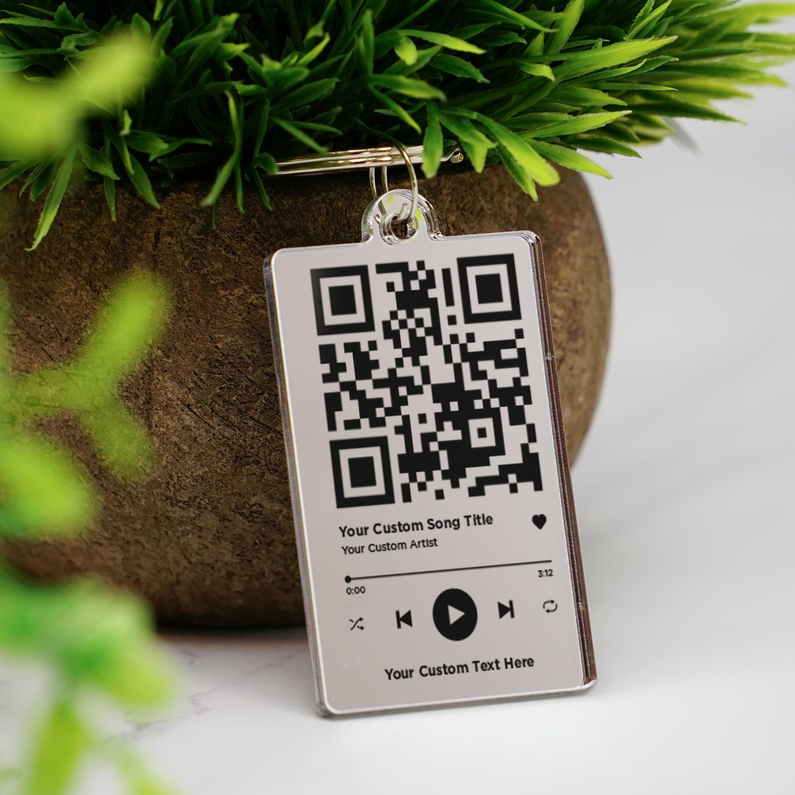 QR Code Song Keychain Scannable Barcode Music Keyring Boyfriend ...