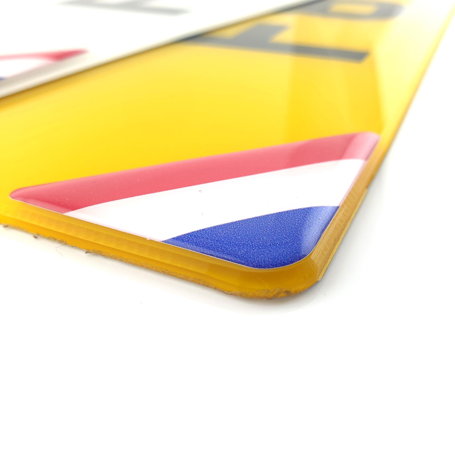 Dutch Flag Number Plate Corner Sticker 50mm X2 Domed Gel Coated Holland ...