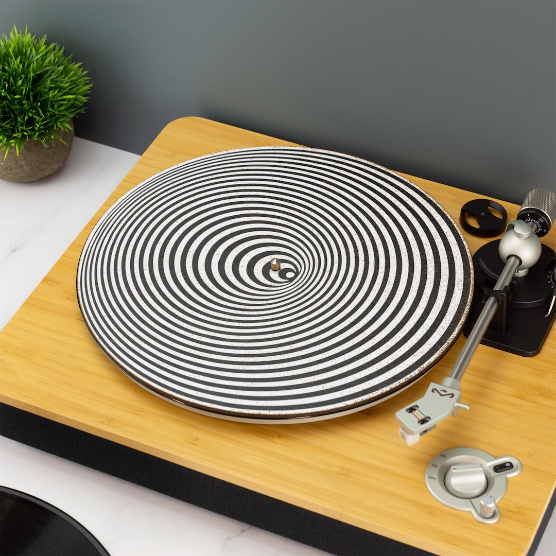 Hypnotic Spiral Record Player Slip Mat Turn Table DJ Slip Mat - Etsy