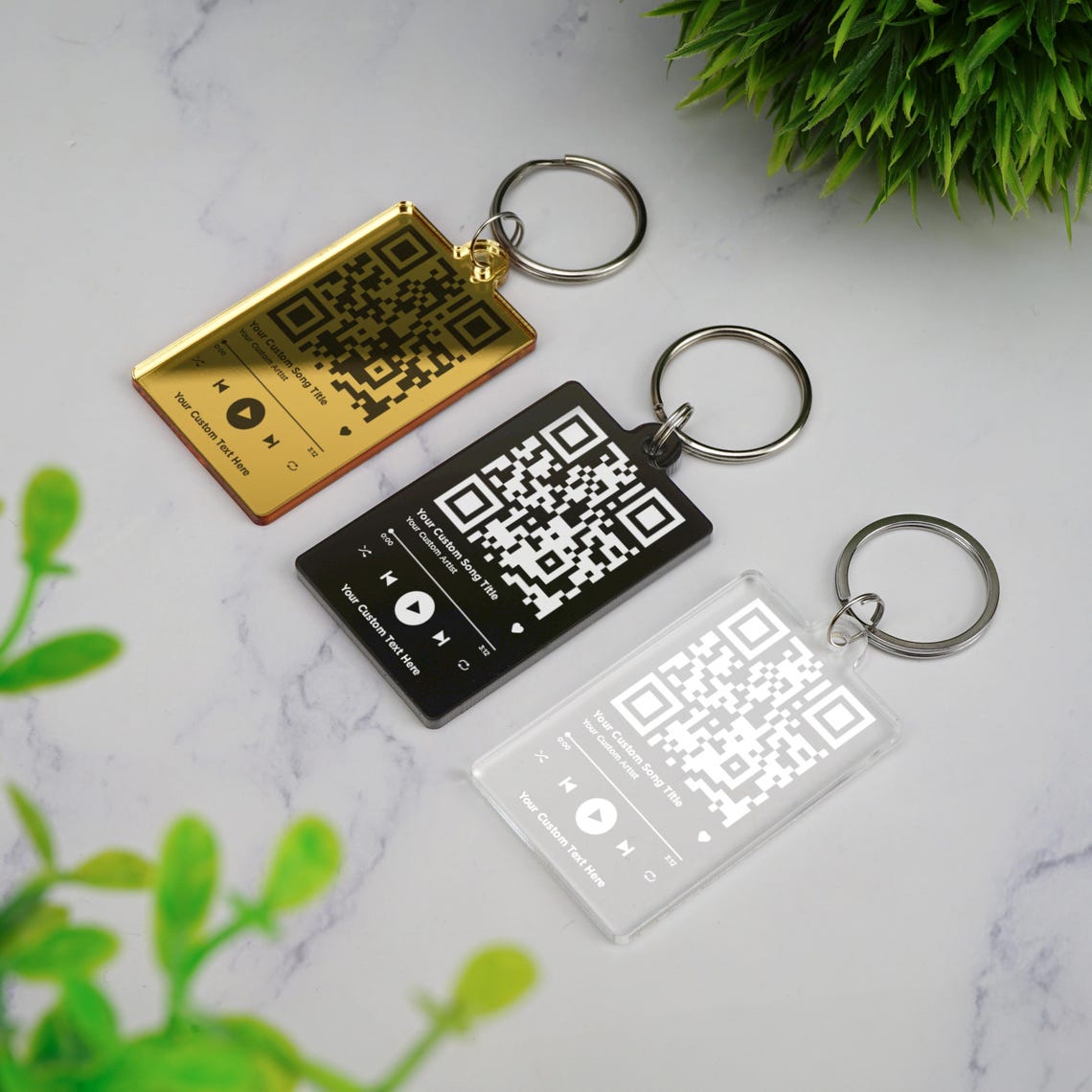 QR Code Song Keychain Scannable Barcode Music Keyring Boyfriend ...