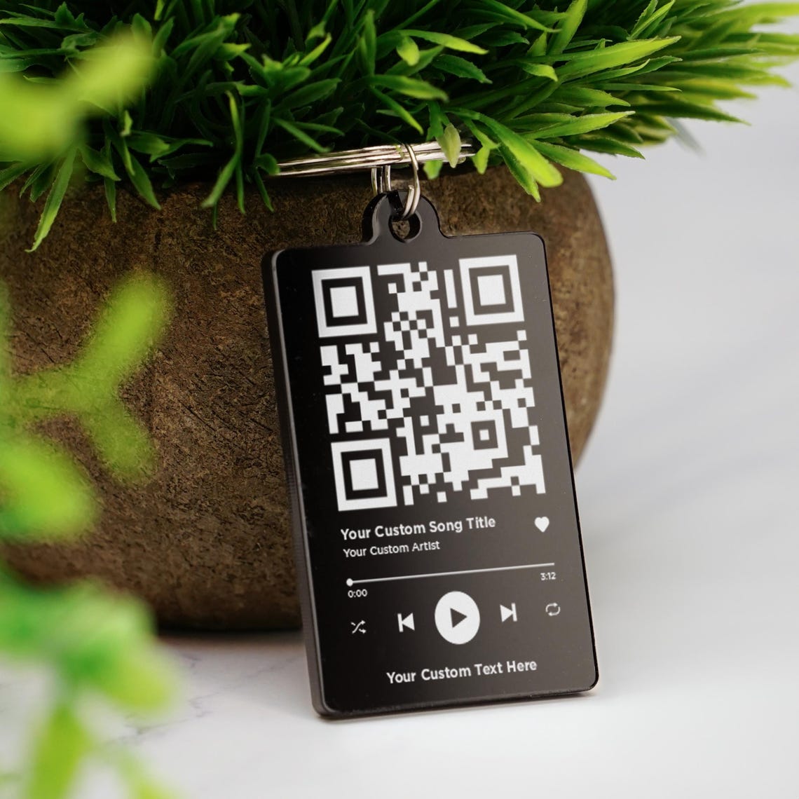 QR Code Song Keychain Scannable Barcode Music Keyring Boyfriend ...